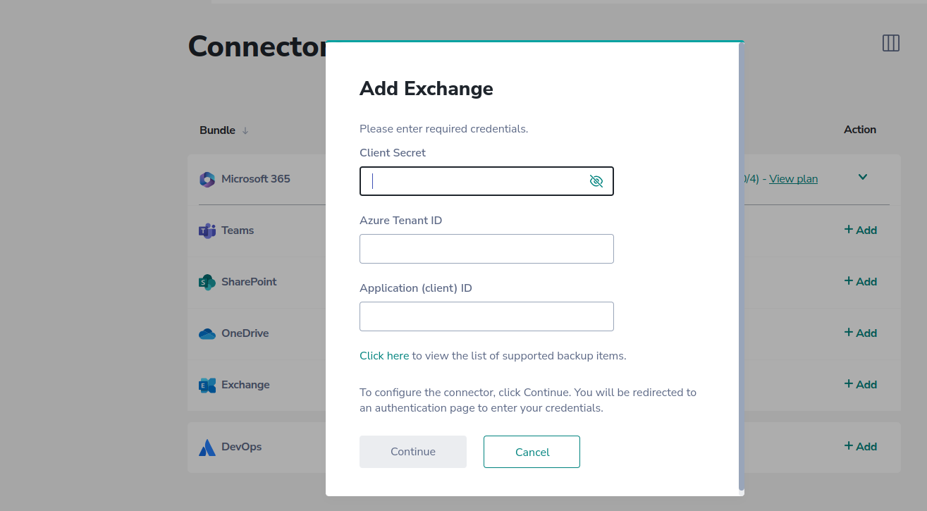 Configuring the M365 Connector Bundle